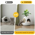 COZIWOW Copod8 Cat Cave, 3-in-1 Cat House Condo with Plant, Cat ...