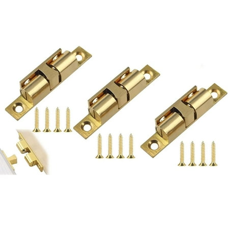 YDJKET 3 Pieces Brass Double Ball Catch,Door Ball Catch,Door Latch ...
