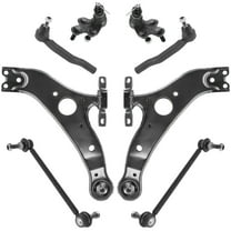 TRQ 8 pc Steering & Suspension Kit Control Arms Tie Rods Sway Bar End ...