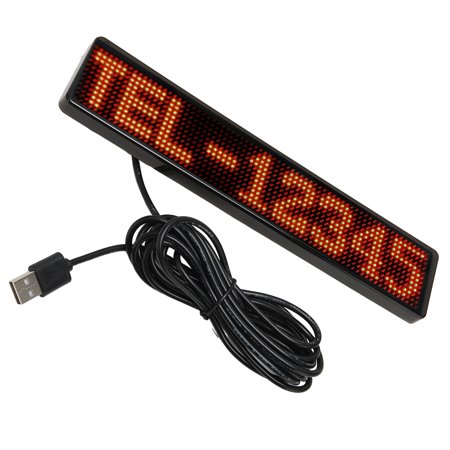 LED Matrix Panel, Multifunction 12x72 Dots Programmable Scrolling LED ...