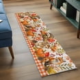 Area Rug 2x6ft Thanksgiving Red Fox Rabbit Hedgehog Area Rugs Washable ...