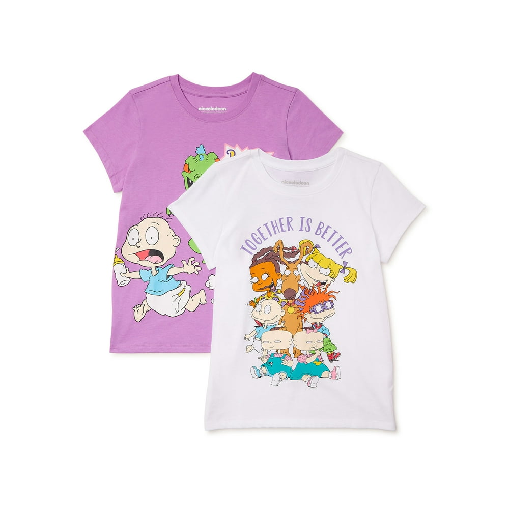 Rugrats - Rugrats Girls Graphic T-Shirts, 2-Pack, Sizes 4-16 - Walmart ...