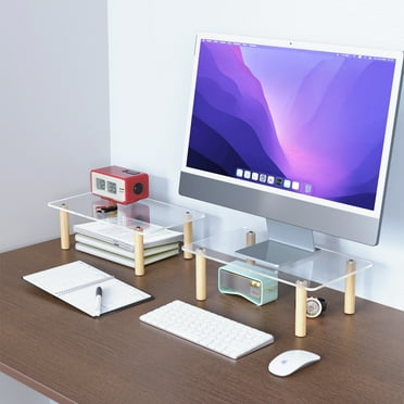 Free Shipping! Fenge Acrylic Monitor Stand Riser, 42.5 Inches Dual ...
