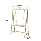 BalsaCircle Gold Metal Swing Cake Stand - 6ft Hanging Dessert Display ...