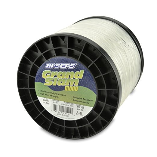 Hi-Seas Grand Slam Monofilament, 40 Pound Test, Clear, 1/4-Pound Spool ...