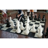 Giant 25" Tall King Black and White Set of Outdoor Chess Men Pieces ...