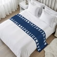 Bold Alphabet Bed Runner Twin Size Modern Nautical Letters Dark Blue ...