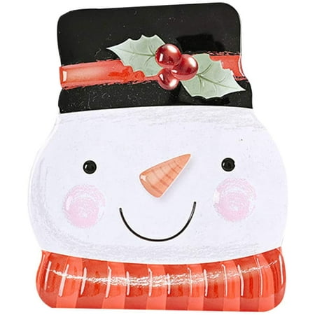 Christmas Metal Tins Snowman Shape Xmas Candy Box Container Box for ...