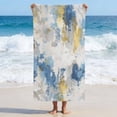 Blue Yellow Beige 2-in-1 Beach Towel Backpack,Quick Dry Beach Towel ...