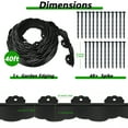 Kidsjoy 40ft Black UV-Resistant No-Dig Landscape Edging Kit with 48 ...