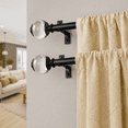 Curtain Rods 32 To 58 Inch Drapery Rod For Windows Matte Black ...