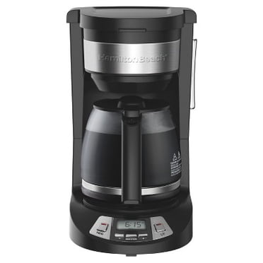 Chefman 12-Cup Programmable Coffee Maker, Round Stainless Steel ...
