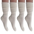 3 Pairs Cotton Slouch Cotton Socks Extra Heavy and Extra Long Shoe Size ...