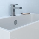 Belanger QUA21CCP Single Handle Bathroom Faucet with Drain, Polished ...