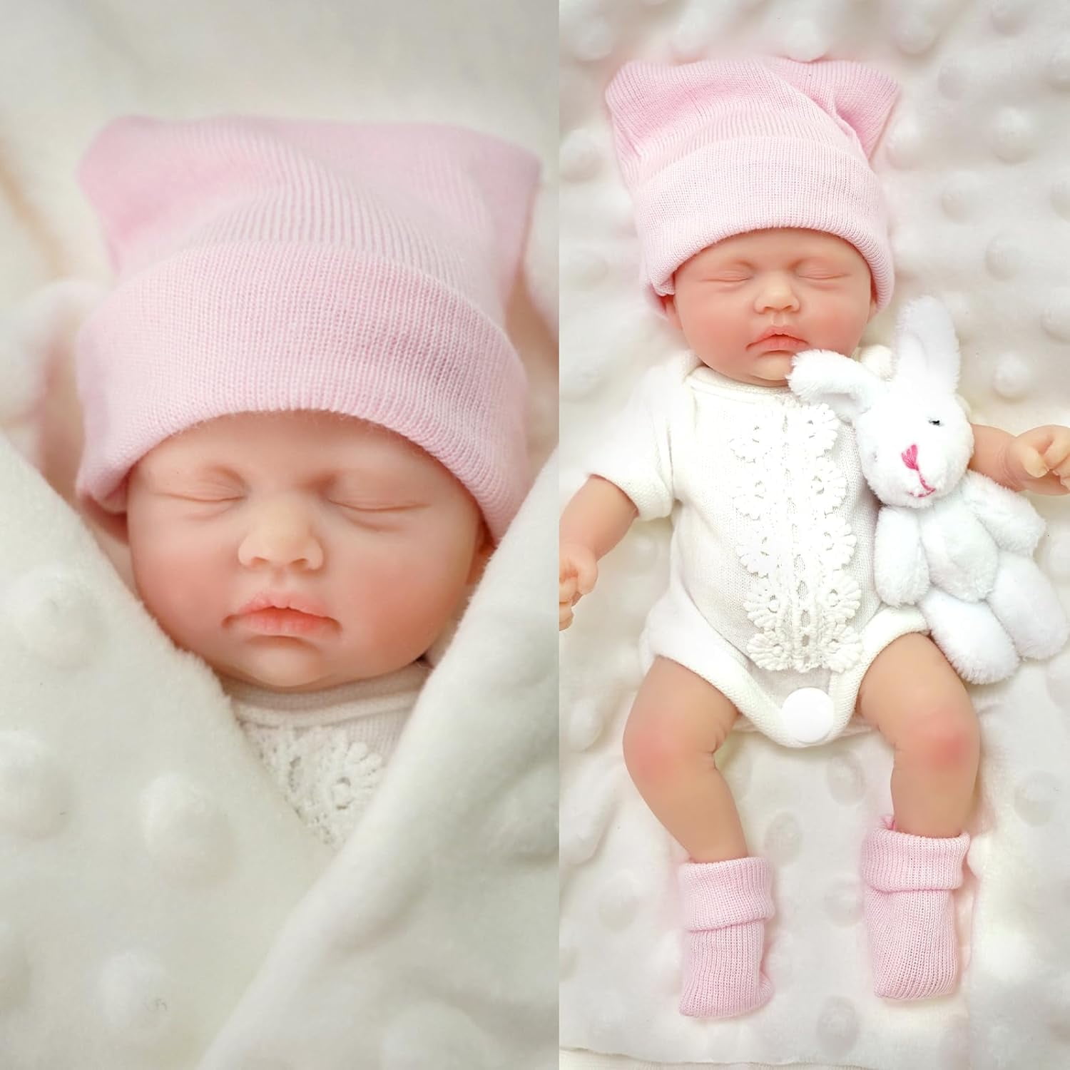 Muñeca Reborn Mire & Mire Mini de silicona de 18 cm, cuerpo completo ...