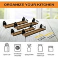 4 Pack Spice Rack Wall Mounted Rustic Style Hanging Spice Organizer for ...
