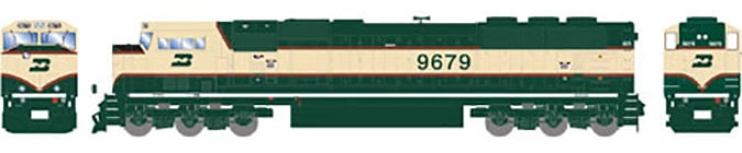 Athearn Genesis HO Scale EMD SD70MAC Phase IV Burlington Northern/BN ...
