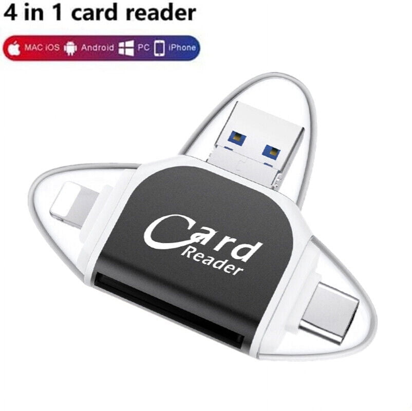 Lector de tarjetas universal multipuerto 4 en 1, adaptador multipuerto ...