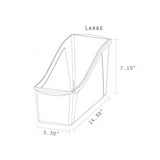 Storex Interlocking Bulk Storage Containers, Large Plastic Book ...