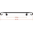 4 Ft Wrought Iron handrail Stair Rail Grab Bar Kit Matte Black Railing ...