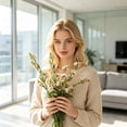 Anckoeil Artificial Flowers Branch, Single Fake Floral Stem with ...