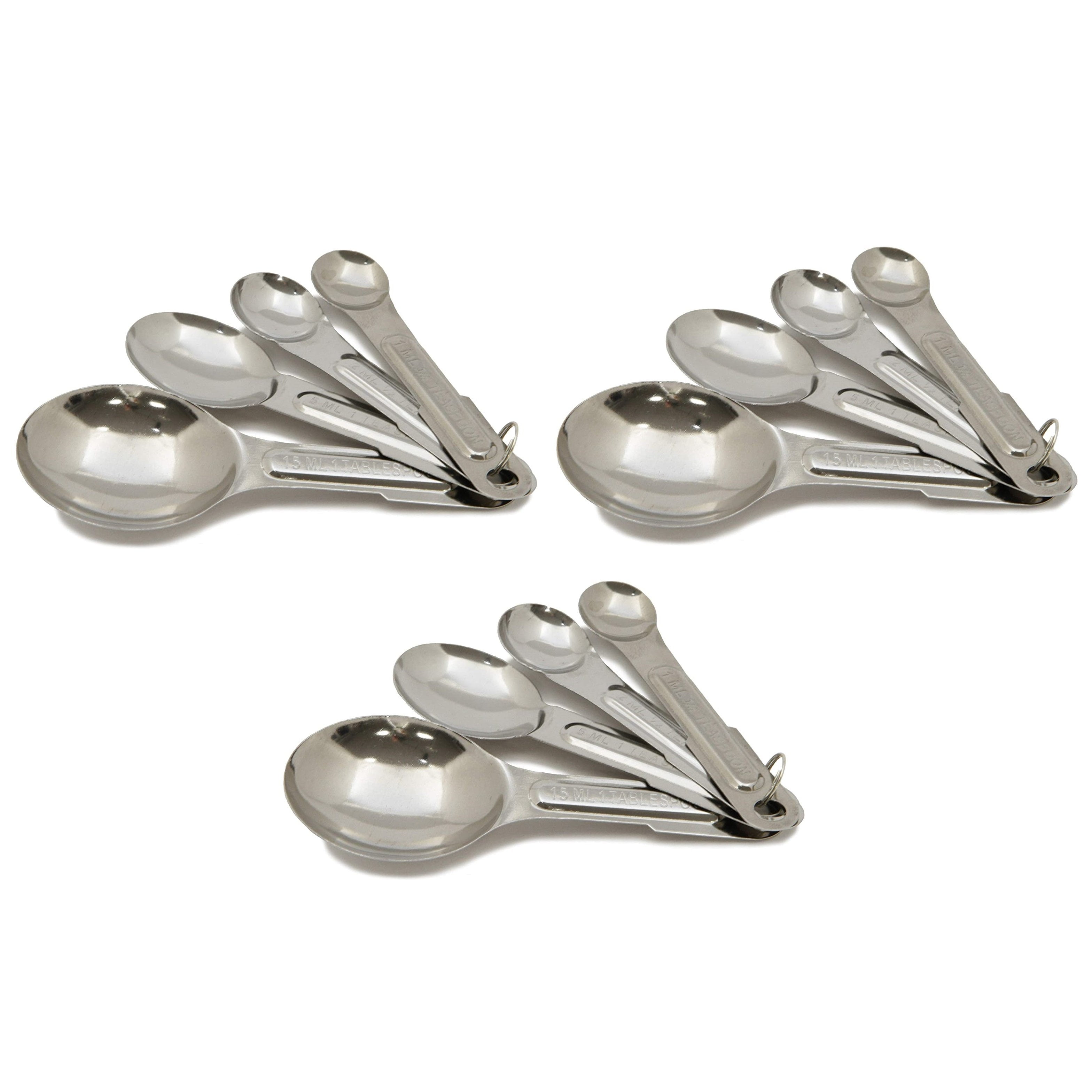 Chef Craft 4 Piece Nesting Stainless Steel Measuring Spoon Set - 1/4 ...