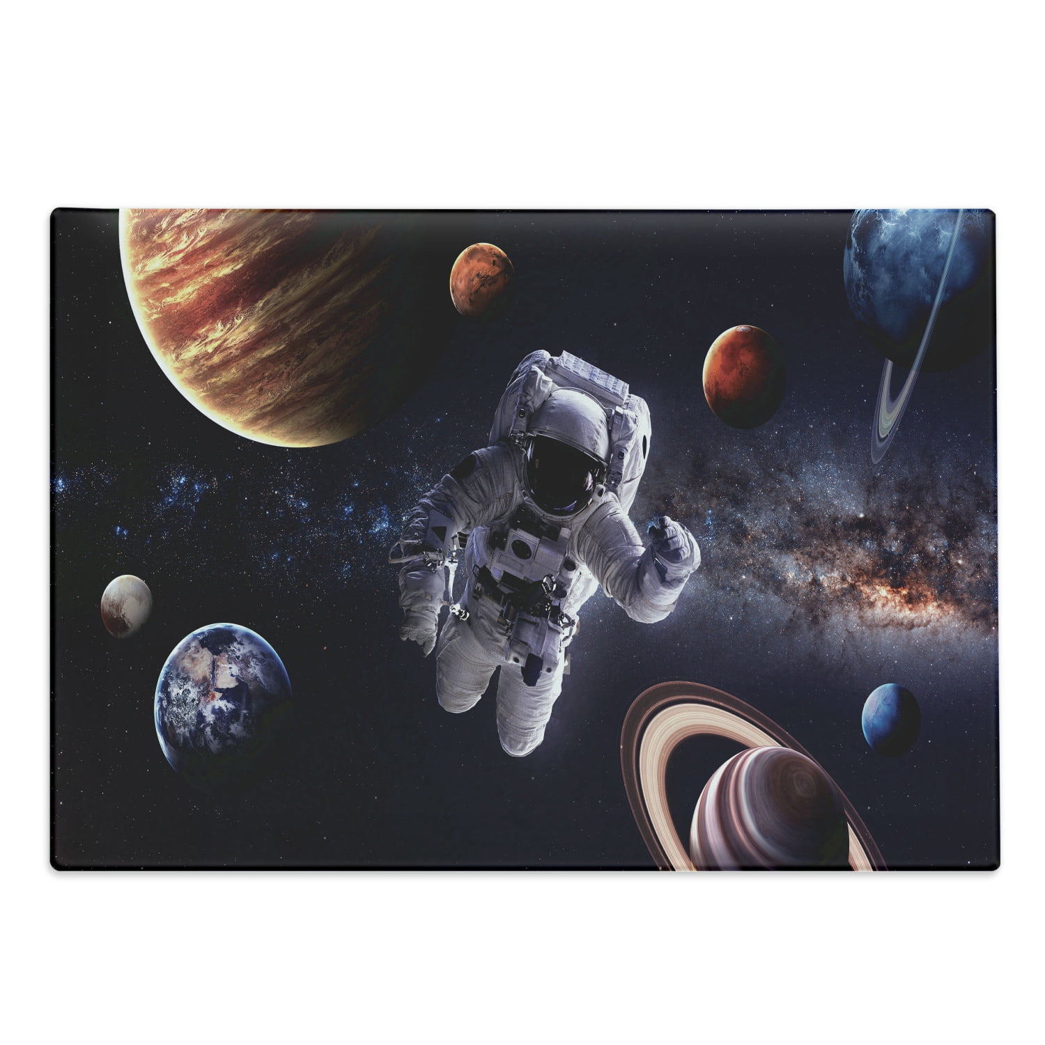Outer Space Cutting Board, Astronaut Between Planets Mars Neptune ...