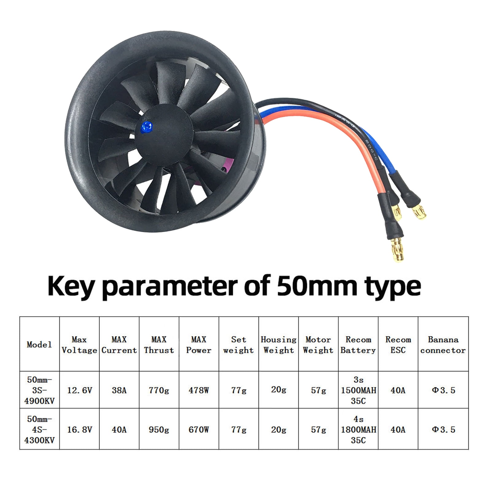 4300KV 4900KV Duct Fan 11 Blades Duct Fan Unit EDF Duct Fan Unit para ...