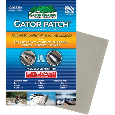 Gator Patch Fiberglass Reinforced Repair Patch - Repairs Holes, Dents ...