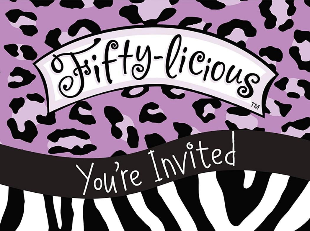 Fifty-Licious Leopard Zebra Animal Print 50th Birthday Party ...