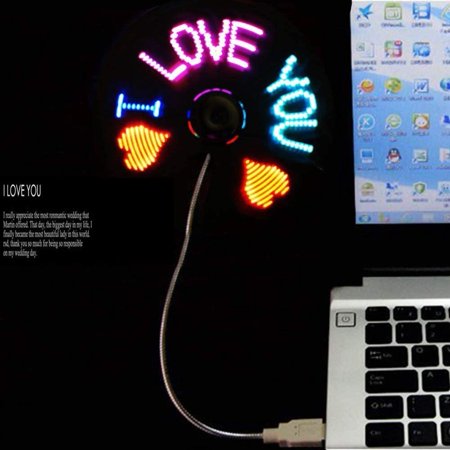 Wgthhk Mini USB Fan,New RGB LED Programmable Fan for PC Laptop Notebook ...
