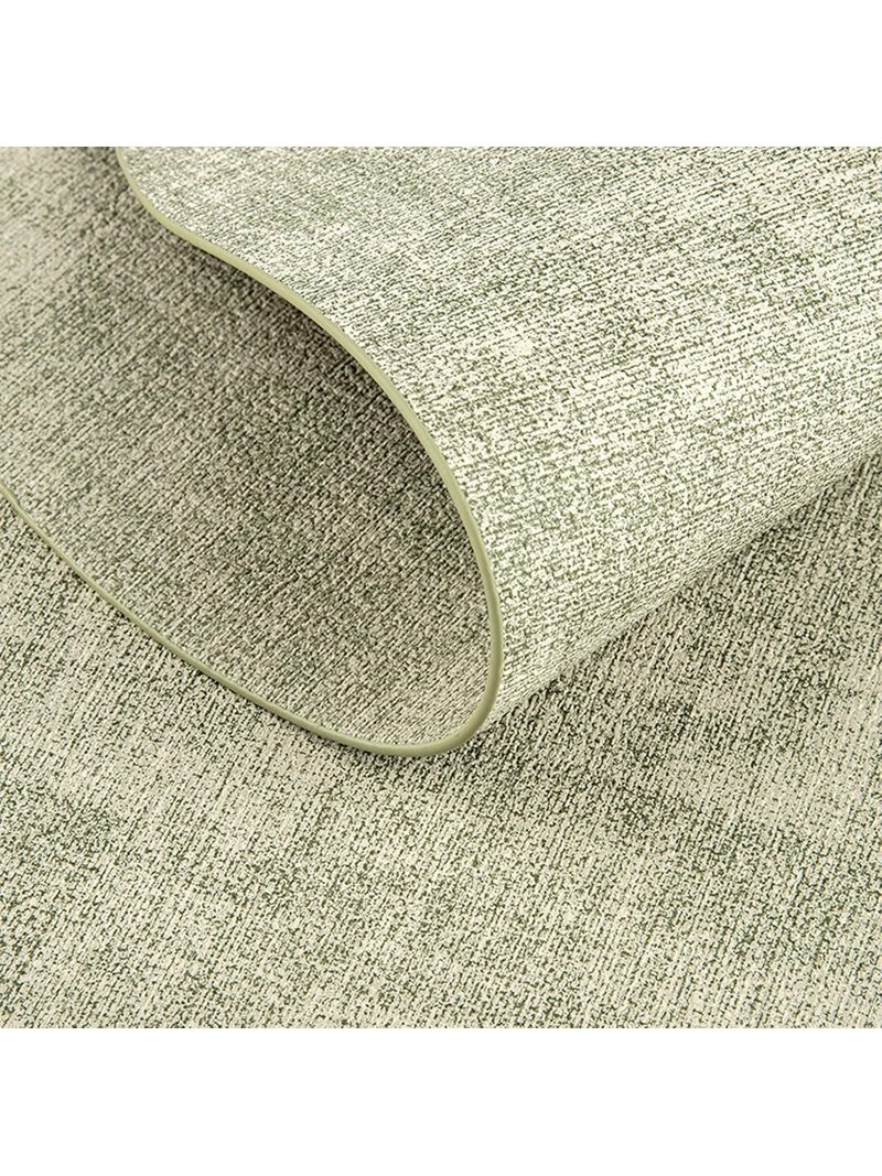Faux Leather Oval Placemats Set of 4, Sage Green | Non-Slip & Heat ...