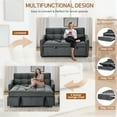 Lunale Pull Out Sofa Bed with Usb/Type-C, Loveseat Sleeper with Adjust ...