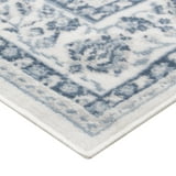"Mainstays Slate Blue Floral Indoor Area Rug 4'11"" x 6'6"" Low Pile ...