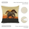 Elephant Silhouette at African Sunset Linen toss pillowcase decoration ...