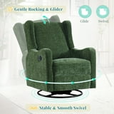 Muumblus Wingback Swivel Recliner, Glider Rocking Chair for Living Room ...