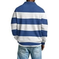 Big and Tall Polo Shirts for Men Long Sleeve Waffle Knit Color Block ...