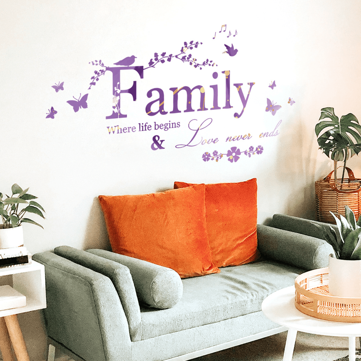 Letter Wall Art Stickers Removable Wall Decor Positive Word Butterfly Decals Peel and Stick for Bedroom Living Family Office Classroom Walmart