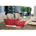 EcoSmart PolyFlax 7qt Serving Bowl, Red, Recycled Plastic and Flax Husk ...