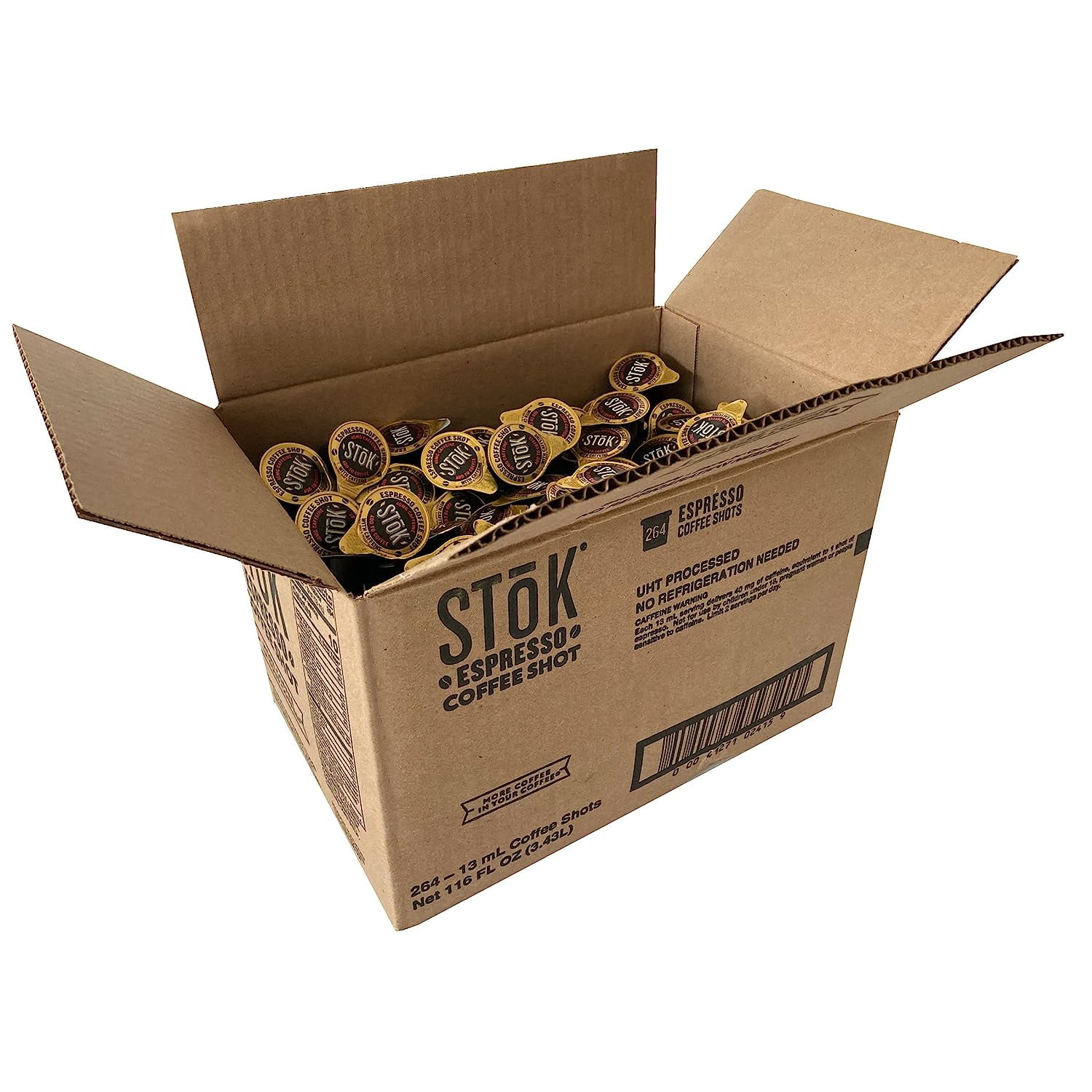 SToK Cold Brew Espresso Coffee Shots, Unsweetened, 0.43 Fl Oz (Pack of ...