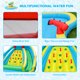 Gymax Inflatable Mighty Water Park Bouncy Splash Pool Climbing Wall w ...