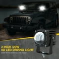 2" 8D LED Work Light 6000K White 3500K Yellow Driving/Fog Light for Car ...