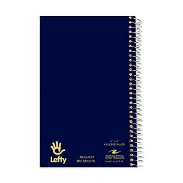 Norcom 3 Pack 100 Count Left-Handed Spiral Notebook, College Ruled ...