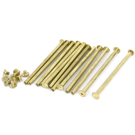 Brass Plated 5x90mm Binding Chicago Screw Post 12pcs for Leather ...