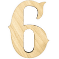 Krafty Supply 10" Tall Birch Plywood Letter 6 |1/4" Thick | Western ...
