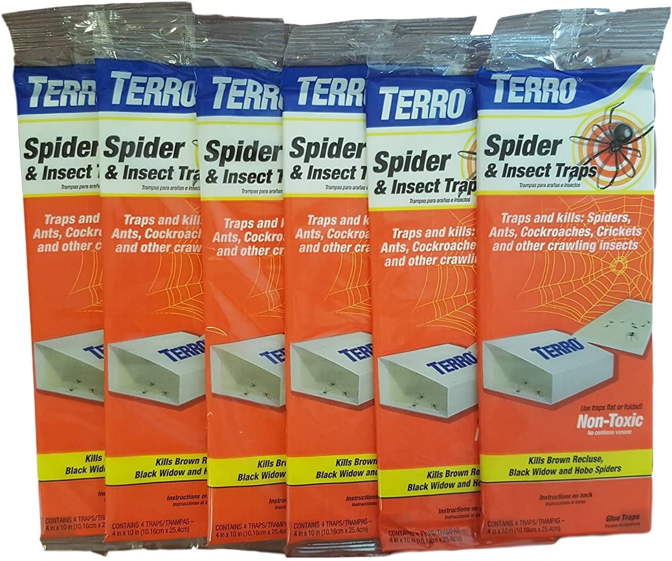 Terro T3206 Spider & Insect Trap 6 Packs = 24 Traps - Walmart.com