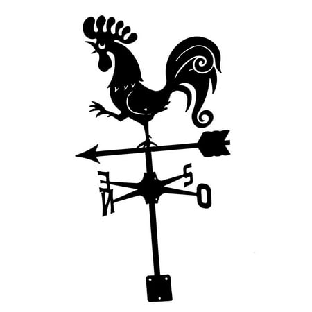 Black Wrought Iron Weathervane, Wind Direction Measuring Instrument ...