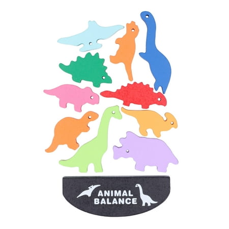 Dinosaur Stacking Blocks, Firm Composite Wood Portable Animal Stacking ...