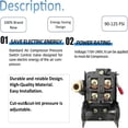 Heavy Duty Air Compressor Pressure Switch Control 90-125 psi Single ...