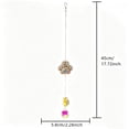 Pet-Themed Prism Wind Chime with Black Paw Print, Deep Purple Beads ...